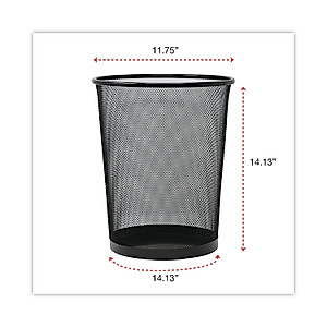 Universal One Mesh Wastebasket, 18 qt, Black, Under 5 Gallons (Universal 20008)
