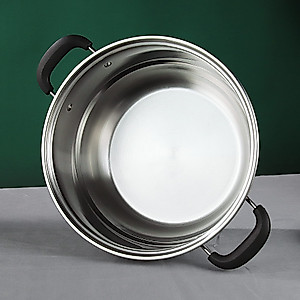 Beeiee Steamer pot for cooking,8.5 Quart,Vegetable steamer,Food steamer,Dumpling steamer,Veggie steamer,Seafood steamer,Fish steamer,Egg steamer,Bun steamer,Steamer cookware,Stainless steel