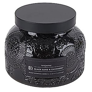 Black Sand & Cashmere Embossed Jar Candle