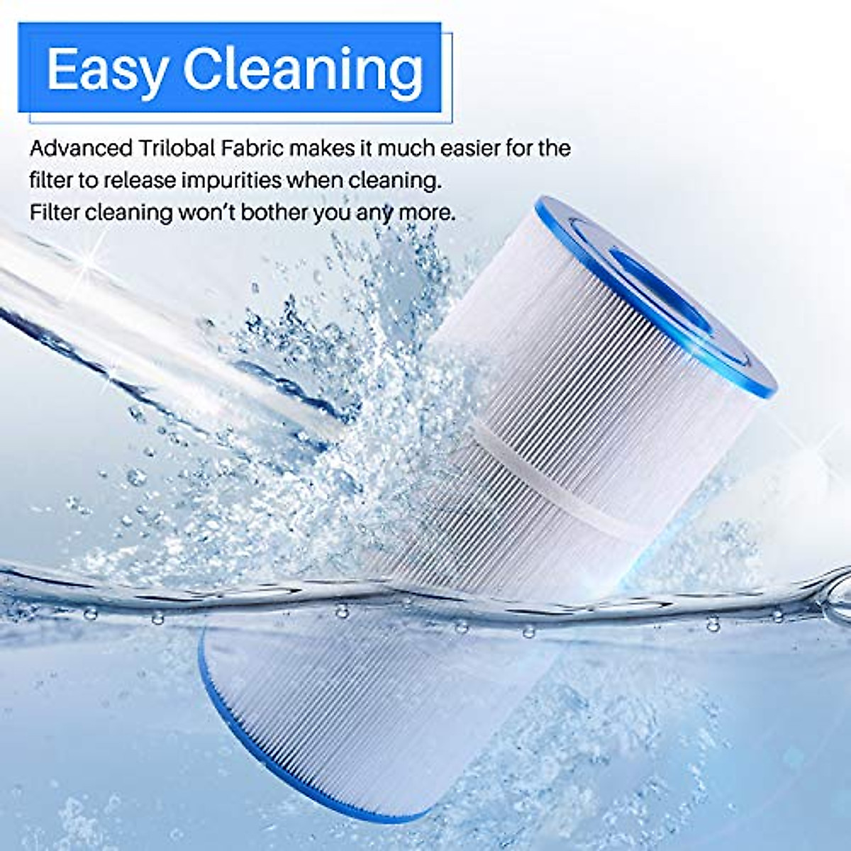 POOLPURE Replacement for Pool Filter Hayward CX480XRE, PA56SV-PAK4, Ultral-A4, Unicel C-7458, Filbur FC-1223, FC-6420, Hayward SwimClear C2020, C2025, 4X56 sq. ft. Filter Cartridge