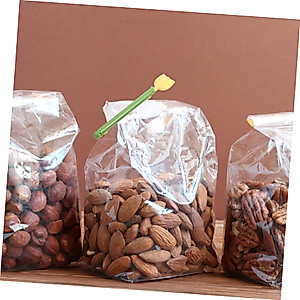 BUGUUYO Food Storage Clips 5 Pack Reusable Shape Yellow Chip Bag Clips Bread Bag Clips Candy Bags Clips