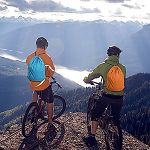 Lainrrew 5 Pcs Drawstring Backpack Bags, Lightweight Cinch Sacks Backpack String Bags Cinch Bags Drawstring Tote Storage Bags Bulk for Gym Traveling Sports