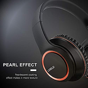 LORELEI X8 Over-Ear Wired Headphones with Microphone with 1.45m-Tangle-Free Nylon Line&3.5mm Plug,Lightweight Foldable & Portable Headphones for Smartphone,Tablet,Computer,Mp3/4(Space Black)