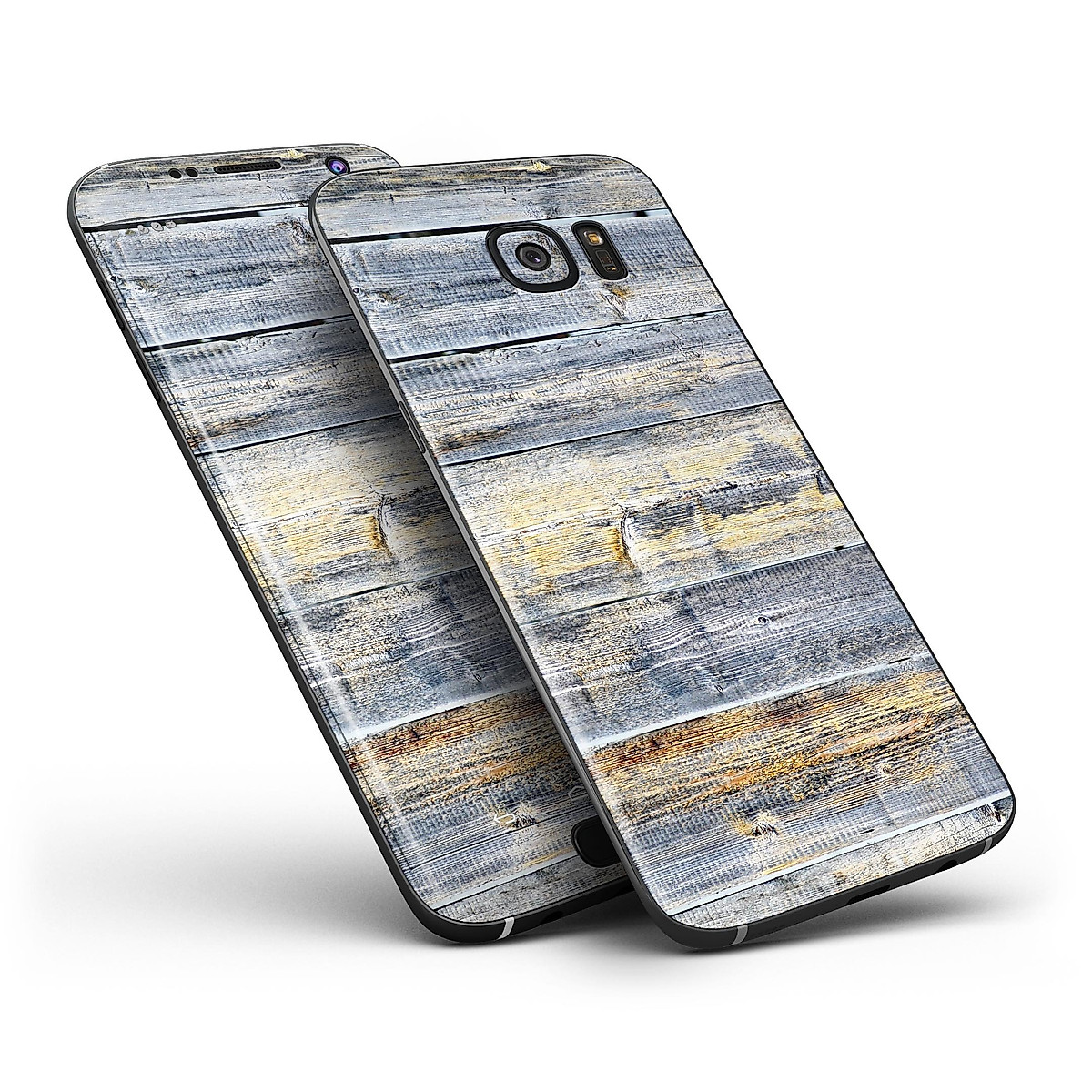 Design Skinz Design Skinz Vintage Wooden Planks with Yellow Paint Full-Body Wrap Decal Skin-Kit for The Galaxy S8