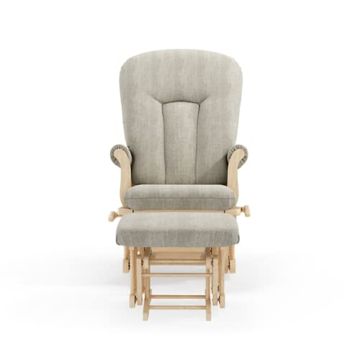 Dutailier Alice 3194 Glider Multiposition-Lock Recline with Ottoman (Natural/Light Grey