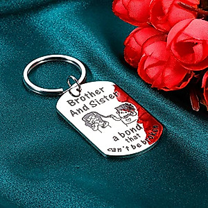 Brother Gifts from Sister Christmas Gifts for Brother Sister Keychain Teen Boys Stocking Stuffer Adult Funny Birthday Gifts Ideas Big Brother Little Sister in Law Brother to Sister Present Graduation