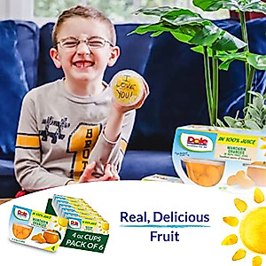 Dole Fruit Bowls Mandarin Oranges in 100% Juice Snacks, 4oz 24 Total Cups, Gluten & Dairy Free, Bulk Lunch Snacks for Kids & Adults