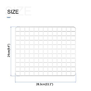 METALLIXITY Dish Drainer Rack (11.1" x 9.4"), Plastic Dish Drying Rack Draining Board for Kitchen Sink Countertop Cabinet, White