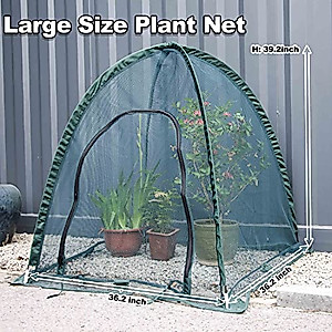 Pop up Gardening Net Cover,36x36x39 inch Pack of 2,Pest Guard Cover for Vegetables Fruits Durable Plant Gardening Net, Pop-Up Chicken Pen for Small Animals Outdoor Run and Pet Enclosure