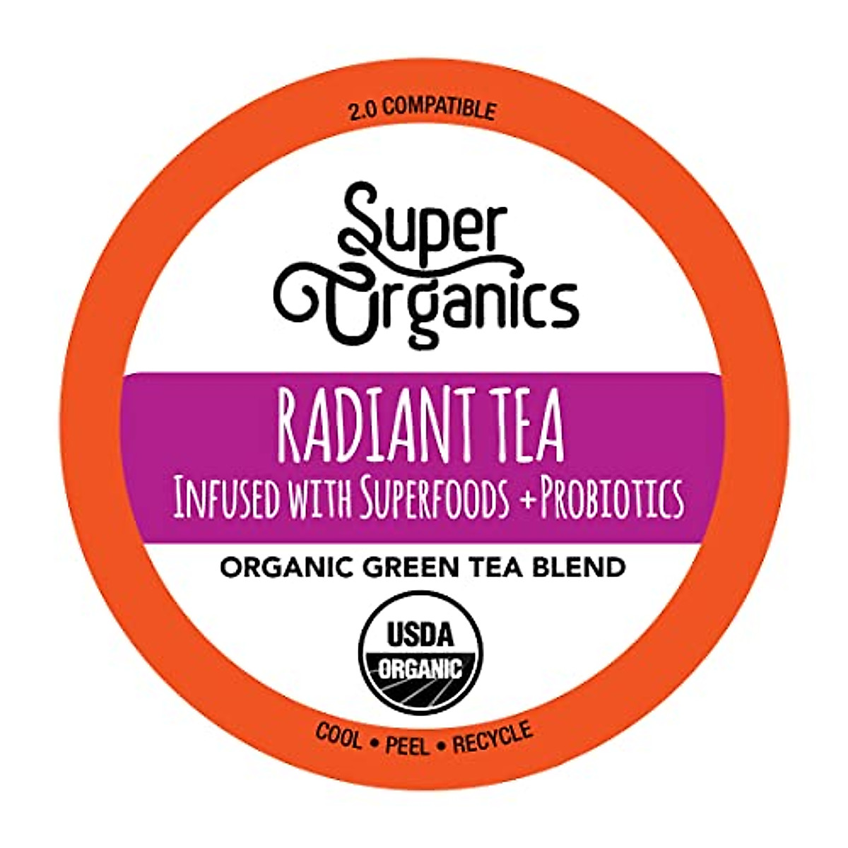 Super Organics Beauty Boost Green Tea Pods With Superfoods & Probiotics | Keurig K-Cup Compatible | Beauty Tea, Skin Care Tea | USDA Certified Organic, Vegan, Non-GMO Natural & Delicious Tea, 12ct