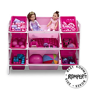 Delta Children MySize 9 Bin Plastic Toy Organizer, Greenguard Gold Certified, Bianca White