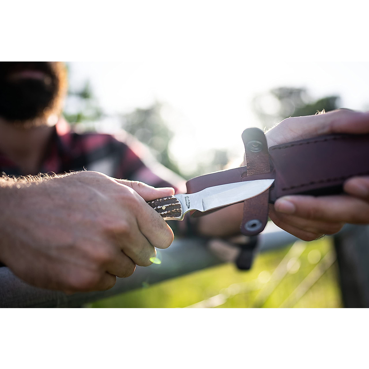 Uncle Henry 301UH Next Gen 6.5in High Carbon S.S. Full Tang Fixed Blade Knife with a 3.25in Blade and Staglon Handle for Outdoor Survival, Camping and Hunting,Brown