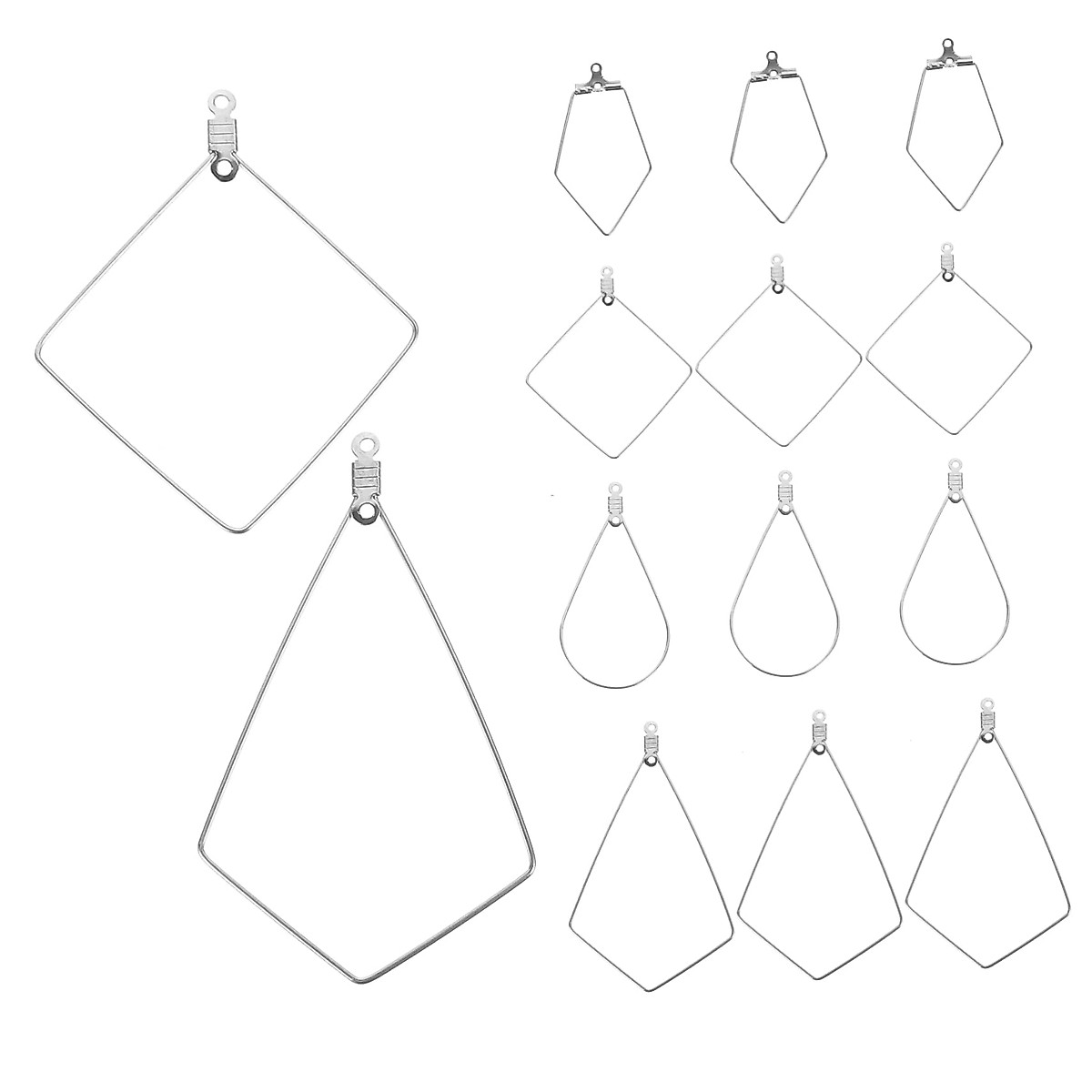 48 Pcs DIY Earring Hoop Earrings Finding DIY Hoops Earring Hoops DIY Charm Ring DIY Earring Circles Earring Findings Charms Round Earring Circle Charms Pendant Charms for Earrings