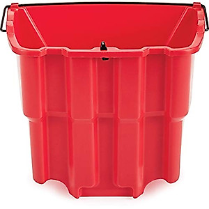 Rubbermaid Commercial Products FG9C7400RED Dirty Water Bucket for WaveBrake 2.0 35 Qt. Mop Bucket System, 18-Quart Capacity, Red, (2064907)