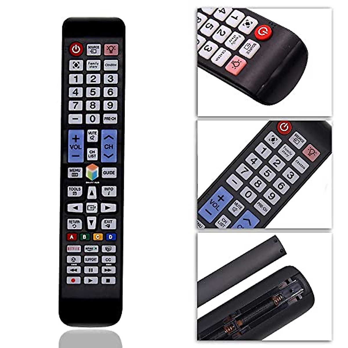 Riry Replacement Universal Samsung TV Remotes Compatible with All of Samsung Remote Control for Smart TV LCD LED HD TV with Backlight-NO Setup Required Universal Remote