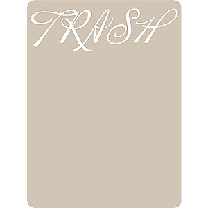 Trash Can Removable Vinyl Decal Sticker Splash/Anti Scuff Guard Wall Protector for Kitchen (Color - Beige) 30" Tall x 22" Wide