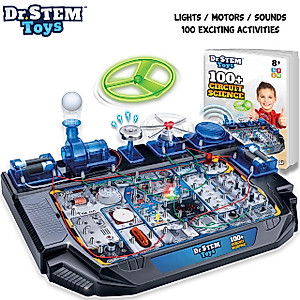 Dr. STEM Toys Circuit Science Kit, Includes Over 100 Electrical Experiments with Lights, Sounds, and Action - for Boys and Girls Ages 8+