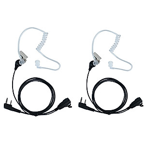 Sarcia 2 Pack Walkie Talkie Earpiece Mic PTT for Baofeng UV-5R BF-888S BF-F8HP Kenwood TK-2107 Two Way Radio with Covert Acoustic Tube