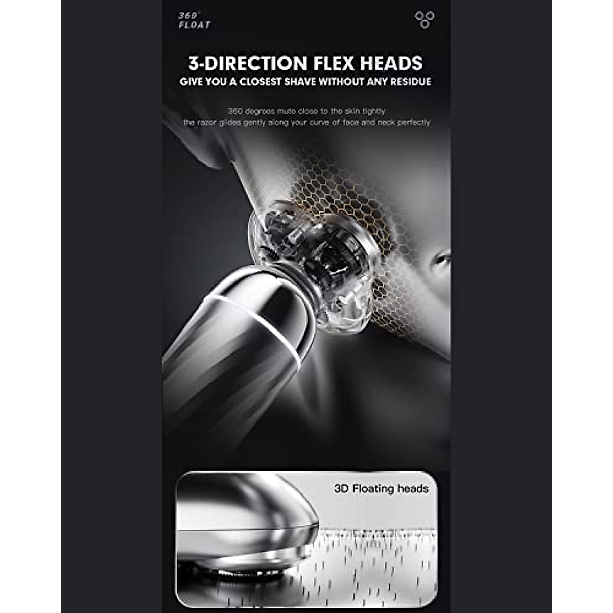 ENCHEN Beard Trimmer for Men Electric Razor 3D Rotary Shaver for Men, Rechargeable Wet & Dry Shaver Waterproof IPX7