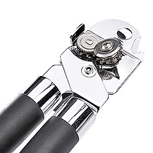 Amazon Basics Can Opener, Black Soft Grip Handle