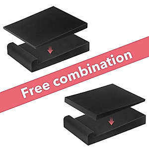 JBER 2 Pack Acoustic Isolation Pads, Studio Monitor Speaker Isolation Foam Pads, High Density Acoustic Foam Suitable for 5 Inch Speakers for Sound Improvement Prevent Vibrations