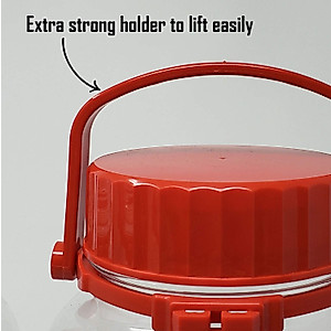 1 Gallon Glass Jar With Lid Wide Mouth Airtight Plastic Pour Spout Lids Bulk-Dry Food Storage Pickling Mason Jar Canister Raw Milk Bottle Jug Fermenting Sun Tea Kombucha Kefir Water Storing Canning