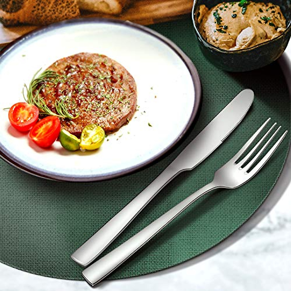 Hiware 12-piece Dinner Forks, Extra-Fine Stainless Steel Forks for Home, Kitchen or Restaurant, Mirror Finish, Dishwasher Safe, 8 Inches