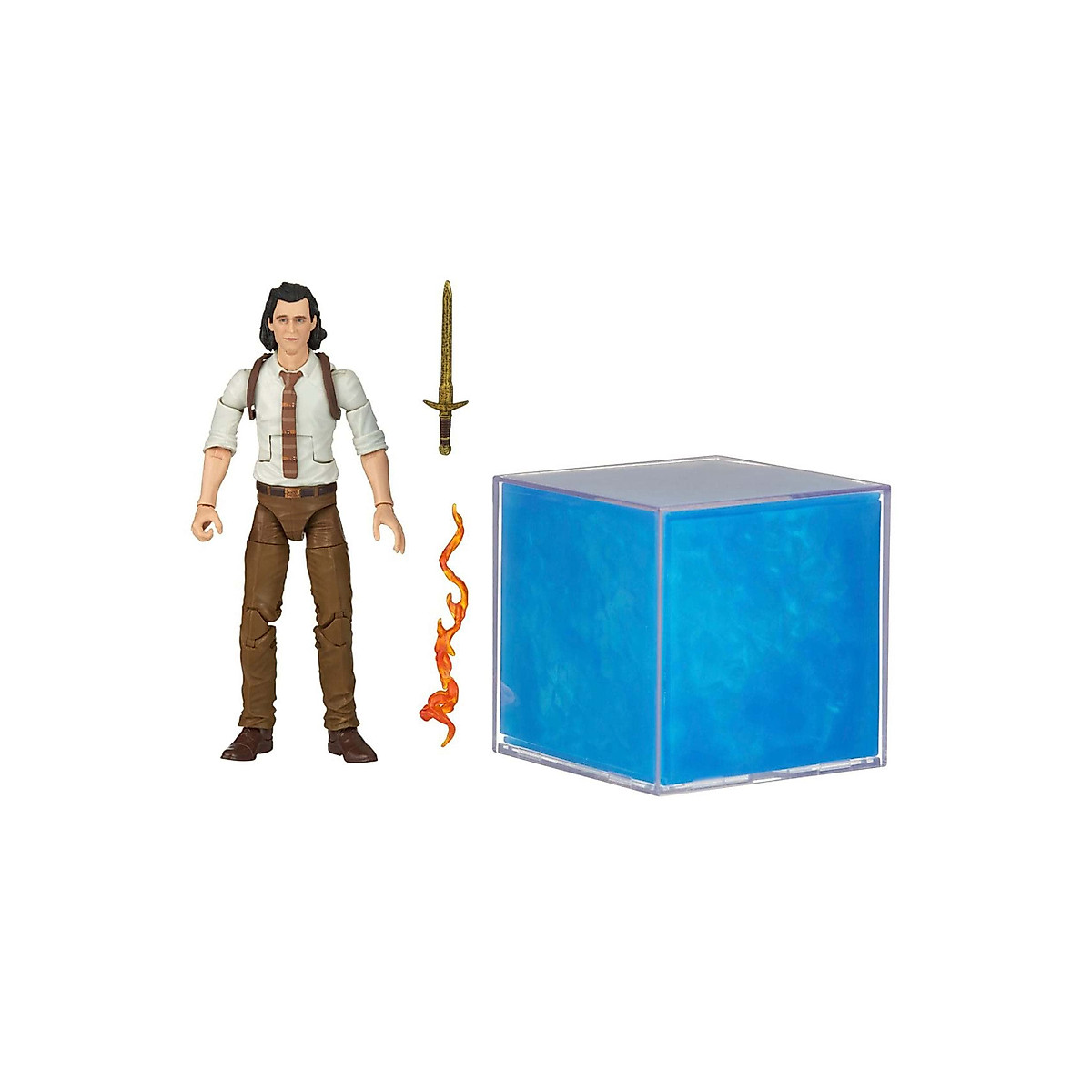 Avengers Marvel Legends Series Tesseract Electronic Role Play Accessory with Light FX, Marvel Studios’ Roleplay Item and 6” Collectible Loki-Figure