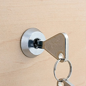 FJM Security 8418B-KD European High Security Cam Lock with 5/8” Cylinder and Chrome Finish, Keyed Different