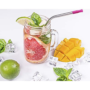 Mini Skater 11Pcs Multi Color Food Grade Silicone Straws Tips Covers Anti-Scald/Cold Straws Cover for 1/4 Inch Wide (6MM OD) Stainless Steel Straws,11 Colors