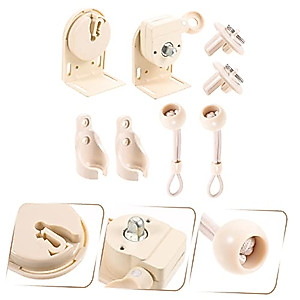 Garneck 5 Sets Headrail Accessories Bungee Replacements Shower Windproof Outdoor Cap Blinds Curtain Exterior Crank Holder Bracket Down Ring Over for Indoor Bed with Cord Tie Shutter