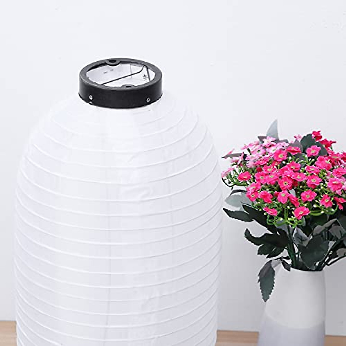 OSALADI Japanese Style Hanging Lantern White Blank Foldable Silk Sushi Lantern Waterproof Hanging Pendant for Traditional Festive Wedding Home Street Decor