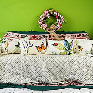 ONWAY Outdoor Patio Decor Throw Pillow Covers 12x20 Set of 4 Summer Spring Garden Farmhouse Decorations Cushion Cases for Porch Couch Sofa Bench