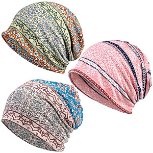 Kayier Women's Baggy Casual Chemo Beanie Hats Headwear Caps