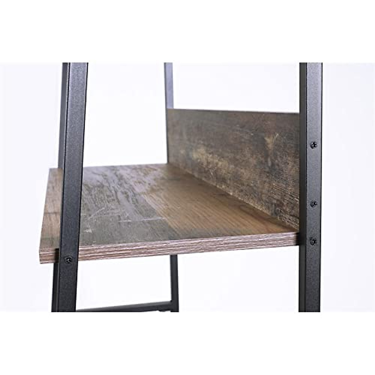 OS Home and Office ladder bookcase, Rustic Planked Knotty Pine