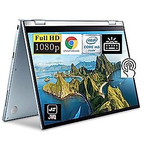 ASUS Newest Flip 2-in-1 14" FHD Touchscreen Chromebook Laptop, Intel Core m3-8100Y(up to 3.4 GHz), 8GB RAM, 320GB Space(64GB eMMC+256GB Card), Webcam, Backlit Keyboard, WiFi, Chrome OS, Silver, JVQ MP