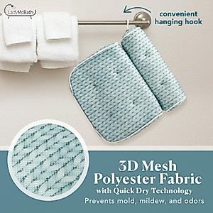 Lady McBath Bath Pillow - Luxury Bath Pillows for Tub Neck and Back Support - Powerful Suction Cups, Machine Washable Bathtub Accessory for Relaxation (Turquoise)