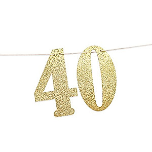 Cheers to 40 Years Banner - Happy 40th Birthday Banner 40th Birthday Banner, Cheers to Celebrate the 40th Wedding Anniversary，40th Birthday Background Props for Men and Women