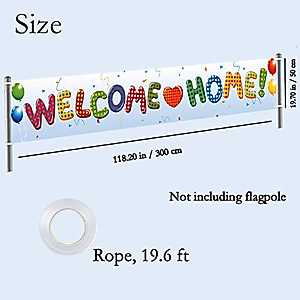 Labakita Welcome Home Banner Housewarming, Welcome Home Decorations for Hospital/Military/Navy/Marine Corps/Marine Boot-camp/Army/National Guard/Air Force, Welcome Home Sign