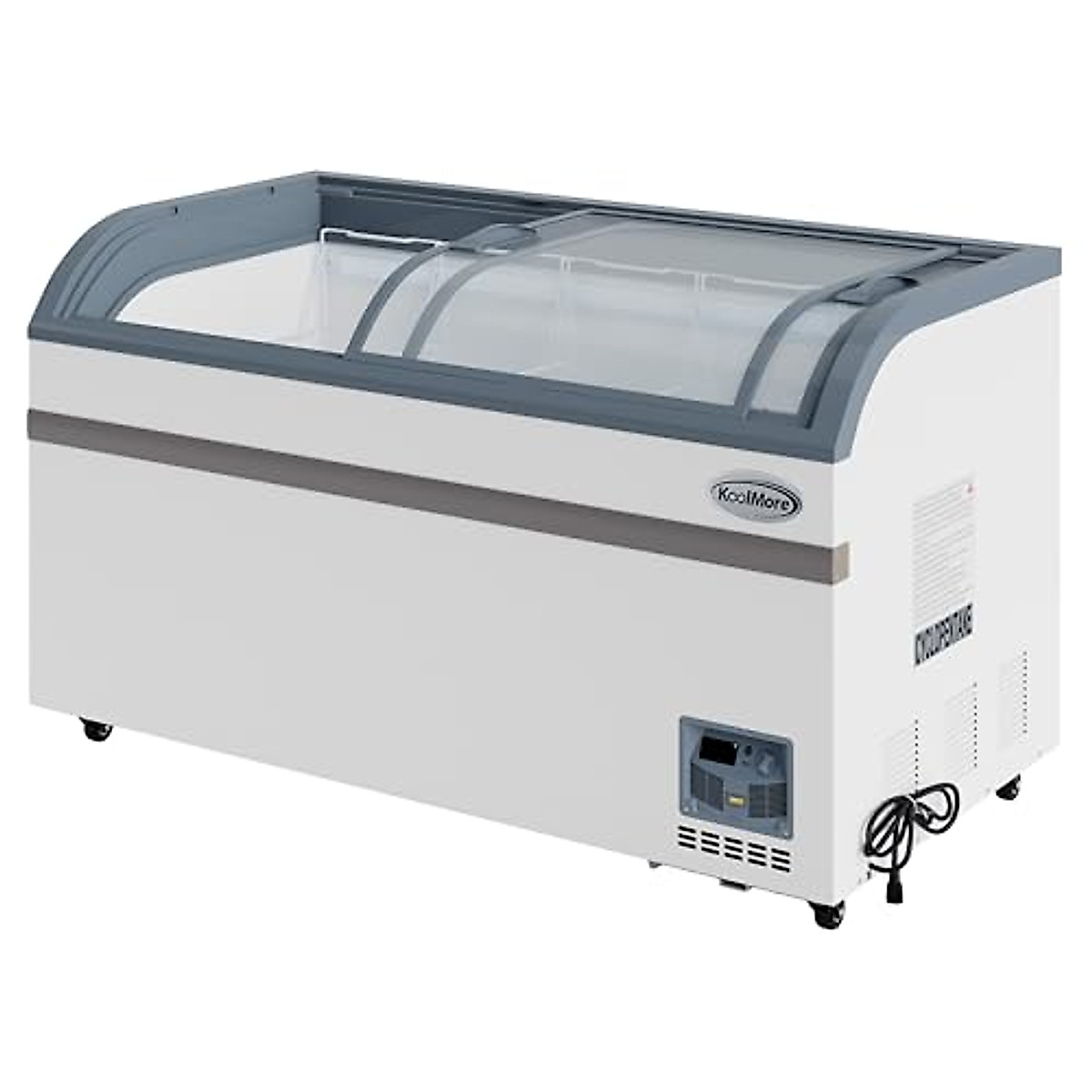 KoolMore KM-ISCF-58MD 58-inch Manual Defrost Island Chest Freezer with 14 cu. ft. in White, ETL Listed