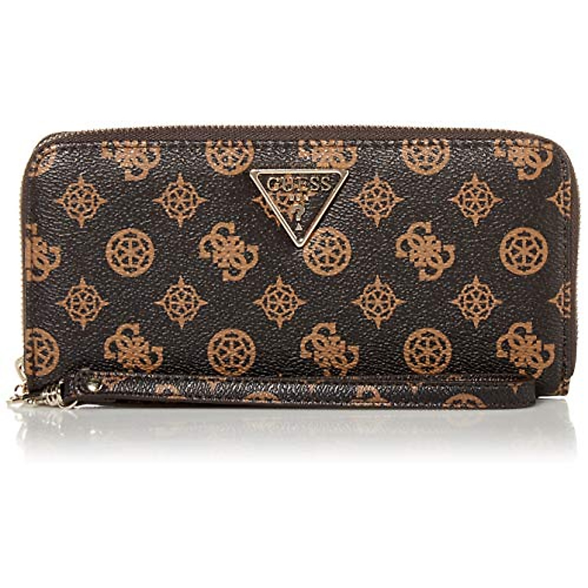 GUESS Sandrine Large Zip Around Wallet, Mocha