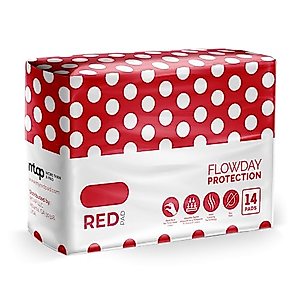 RedDrop Tween FlowDay Pads - Ultra Thin and Sticky Pads for Active Days - Designed for Girls Experiencing Their First Period
