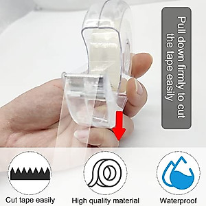 OWLKELA Clear Tapes and Refillable Dispensers 16 Pack, 0.7" x 28 yds per roll, Transparent Tape Refills, Office Tape with Dispenser for Home, School