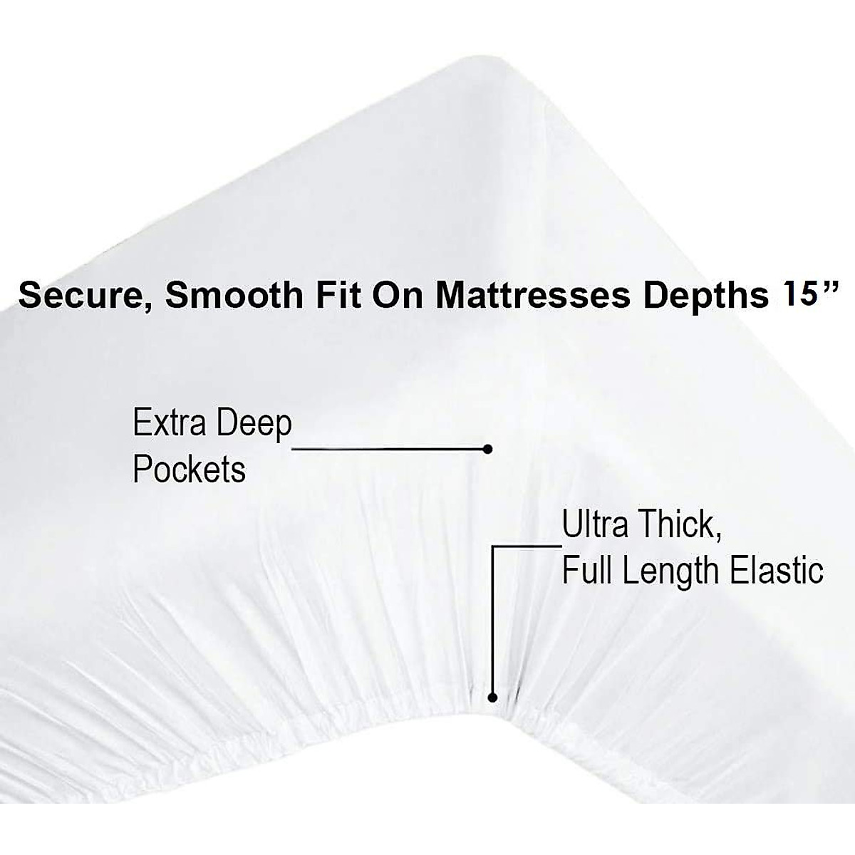 MGPS 100% Real Certified Organic Cotton Bedsheet Set, Full Size 6 Piece 800-Thread-Count Sheet Set, [1 Fitted + 1 Flat + 4 Pillowcases], Fits Mattress Upto 15" Deep Pocket - Navy Blue