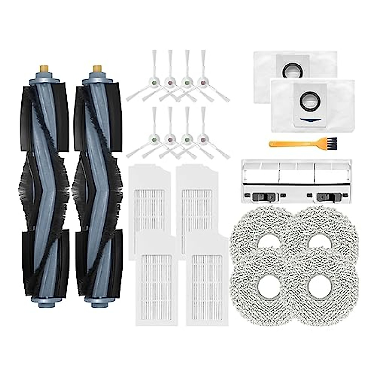 RuuTe Parts, Compatible for Ecovacs Debot T20 Pro Robotic Vacuum Cleaner Main Side Brush Mop Cloth Cover Hepa Filter Accessory Spare Part