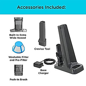 Nozaya Cordless Handheld Vacuum Cleaner- Rechargeable with Base Charger