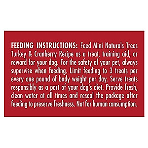 Zuke's Mini Naturals Trees Dog Training Treats Turkey and Cranberry Recipe, Soft Dog Treats - 5 oz. Bag