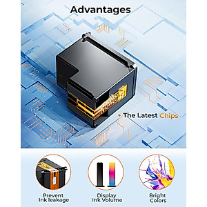 E-Z Ink (Tm) Remanufactured Ink Cartridge Replacement for HP 63XL 63 XL to Use with Officejet 3830 5255 4650 3833 Envy 4520 Deskjet 1112 3637 3630 3634 Printer (2 Black, 2 Pack)