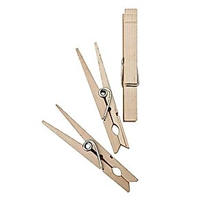 Homz 1220216 Clothes pin, Natural Wood