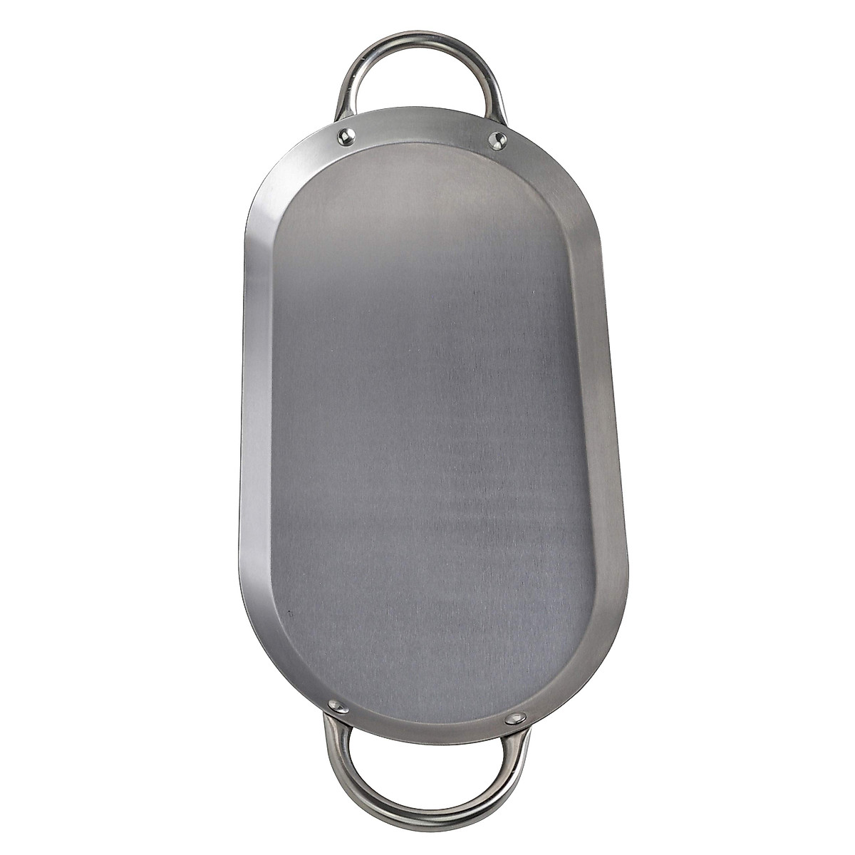 Imusa - L300-40512 IMUSA USA 17" Stainless Steel Oval Comal, Silver